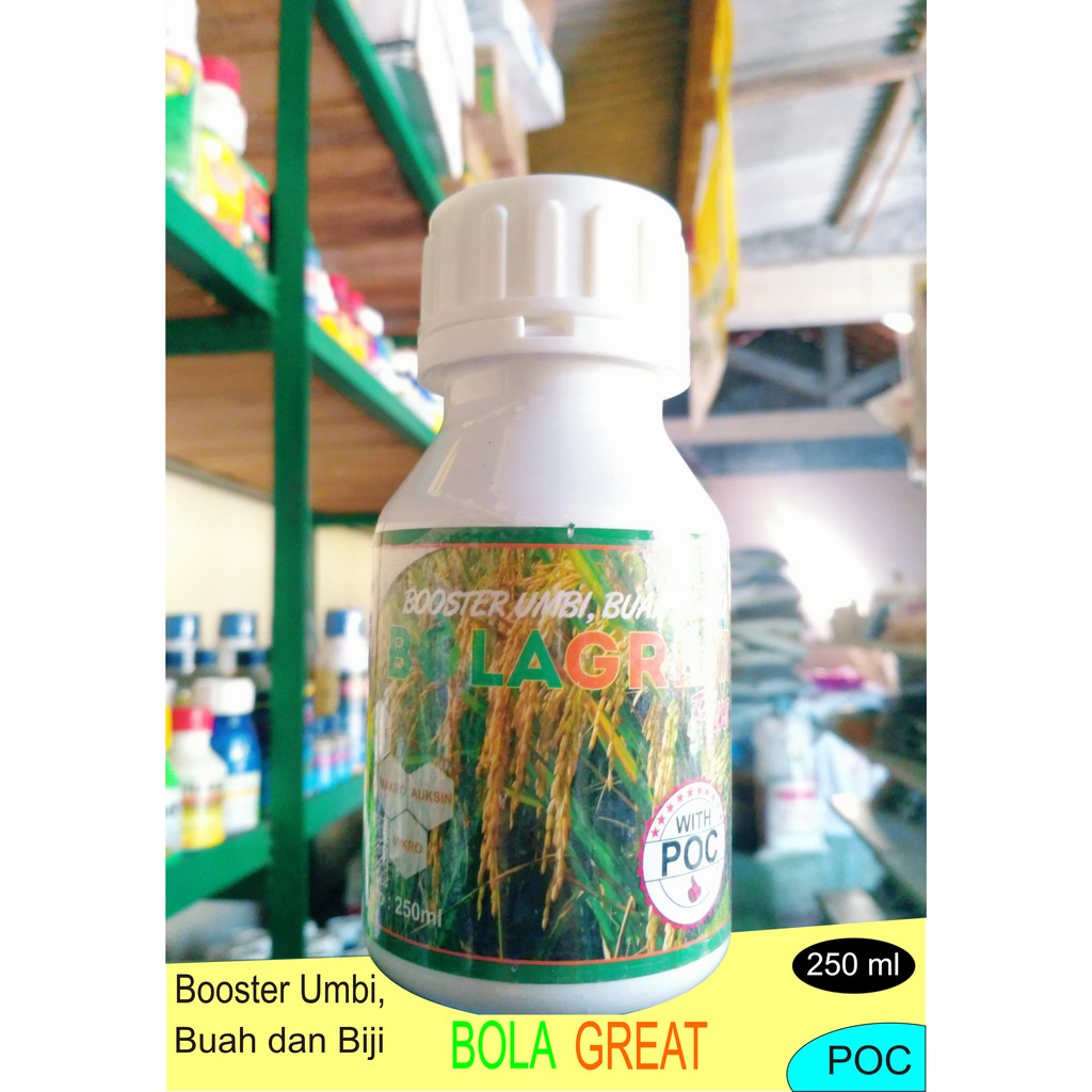 Jual Pupuk Cair BOLA GREAT Booster Umbi, Buah dan Biji 250 ml | Shopee ...