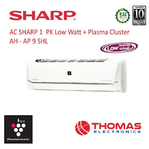 Jual AC SHARP 0.5 PK Low Watt + Plasma Cluster AH - AP 9 SHL | Shopee Indonesia