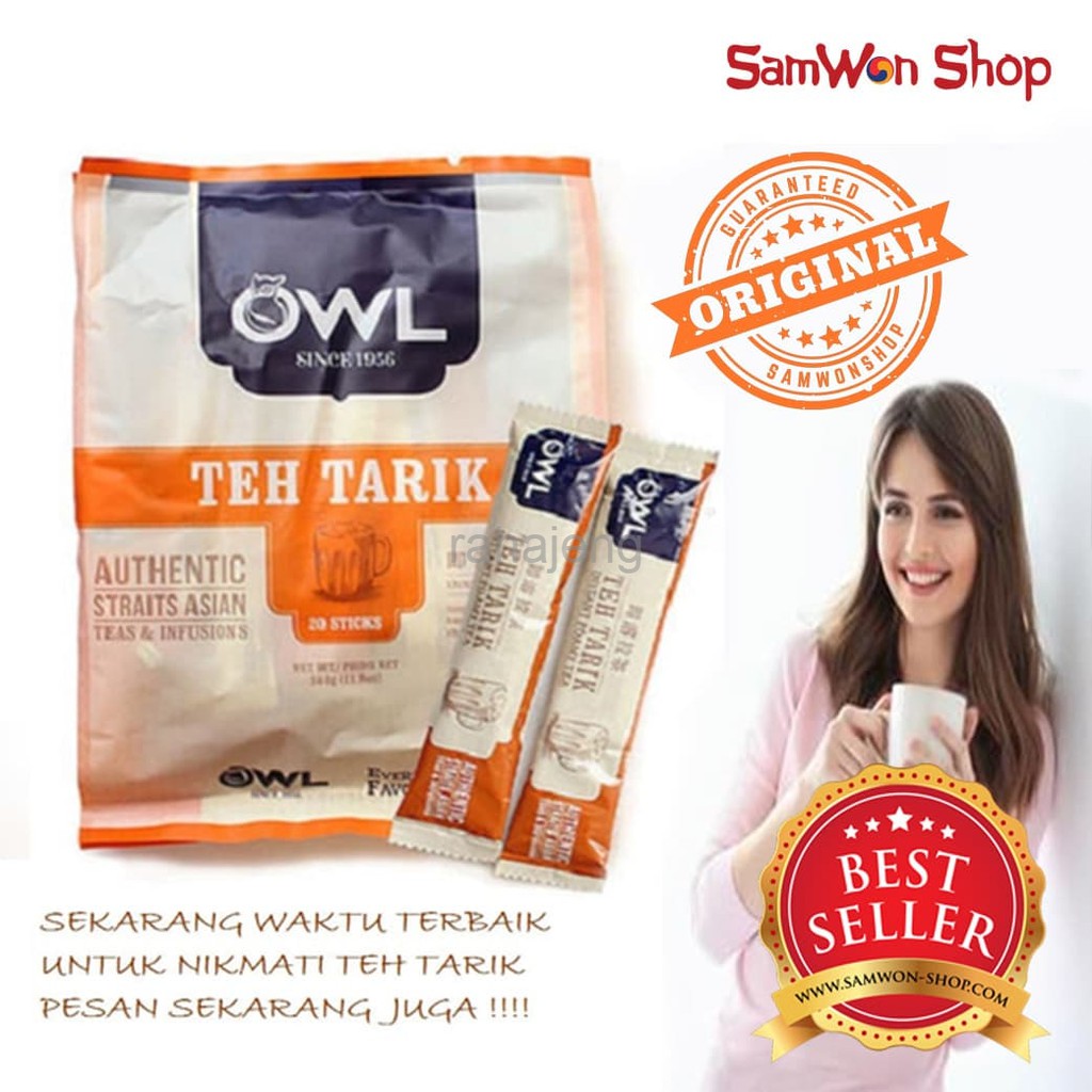 Jual OWL TEH TARIK 1 PACK ISI 20 SACHET ORIGINAL SINGAPORE | Shopee ...