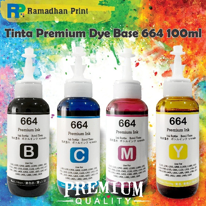 Jual Tinta Refill Isi Ulang Botol EPSN 664 Tinta Printer T664 L100 L110 ...