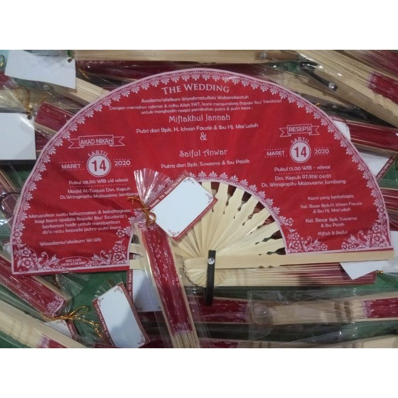 Jual Kipas Undangan 21cm - Undangan kipas | Shopee Indonesia