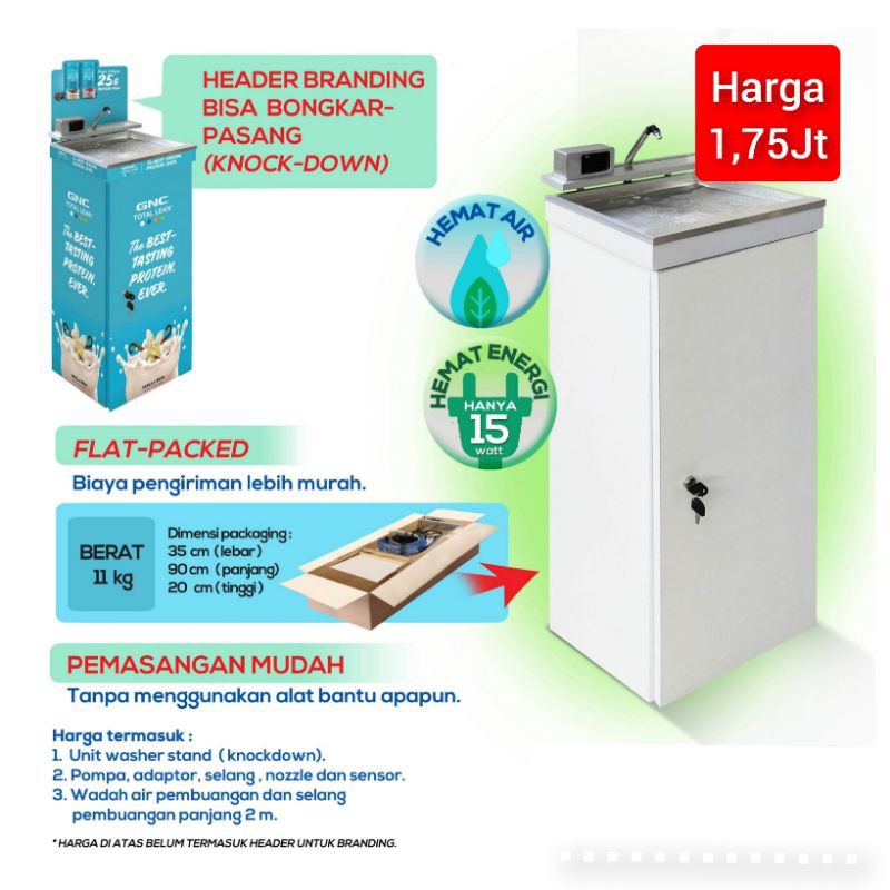 Jual AUTOMATIC HAND WASHER KNOCKDOWN / AUTOMATIC HAND STERILISASI ...