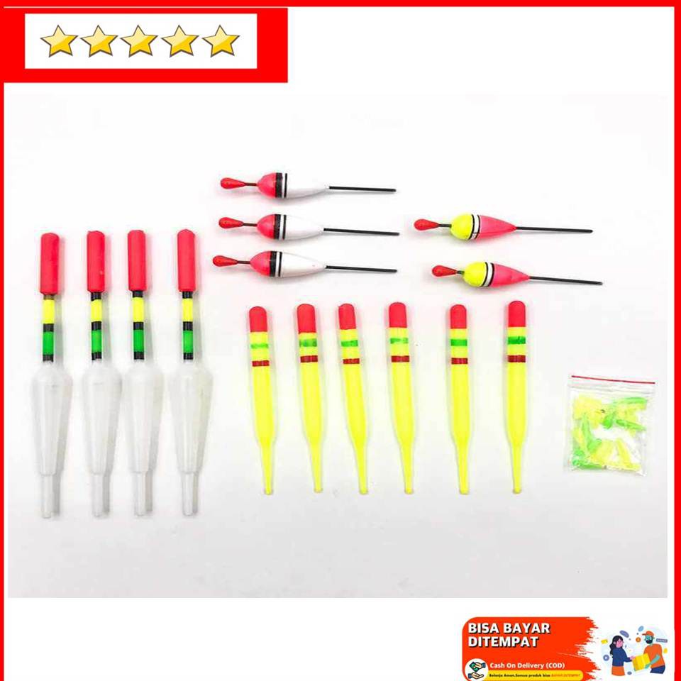 Jual Pelampung Pancing Vertical Fishing Floats Bait 15Pcs | Shopee ...