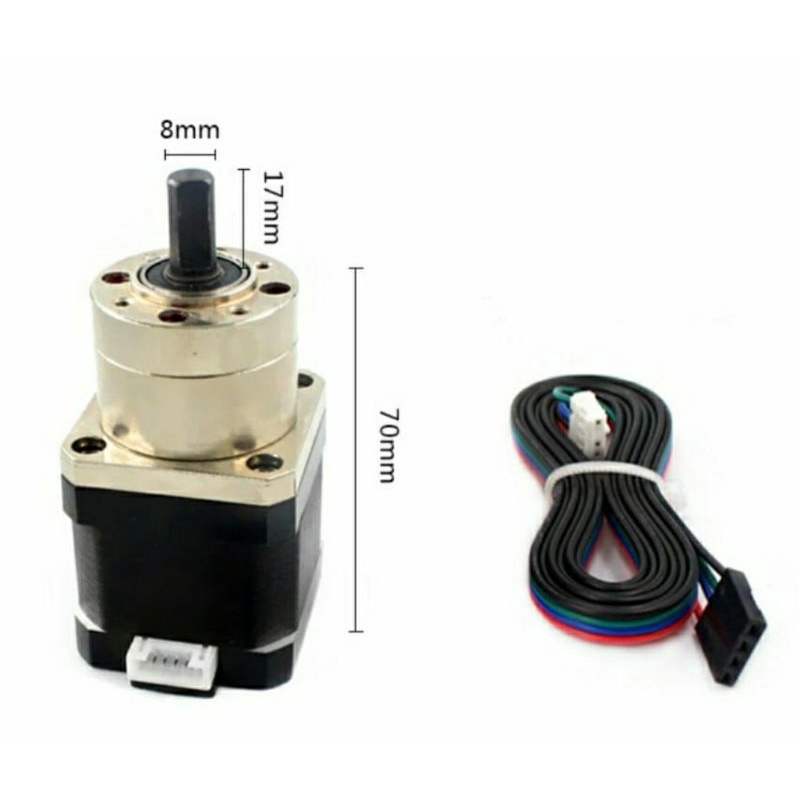 Jual Nema17 Planetary Gearbox Stepper Motor 42 17HS8401 1.8A Ratio 1:5 ...