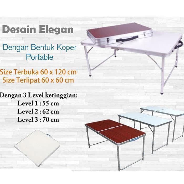 Jual Meja Lipat Koper Portable Meja Makan Meja lipat Meja Makan | Shopee Indonesia