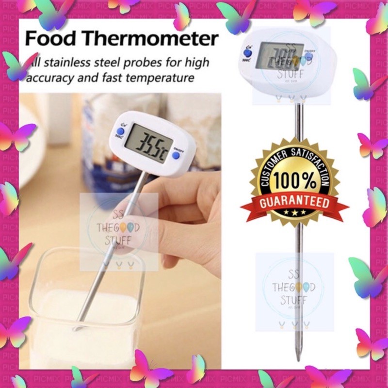 Jual Termometer Masak Makanan Digital / Termometer Susu Kopi Air Import ...