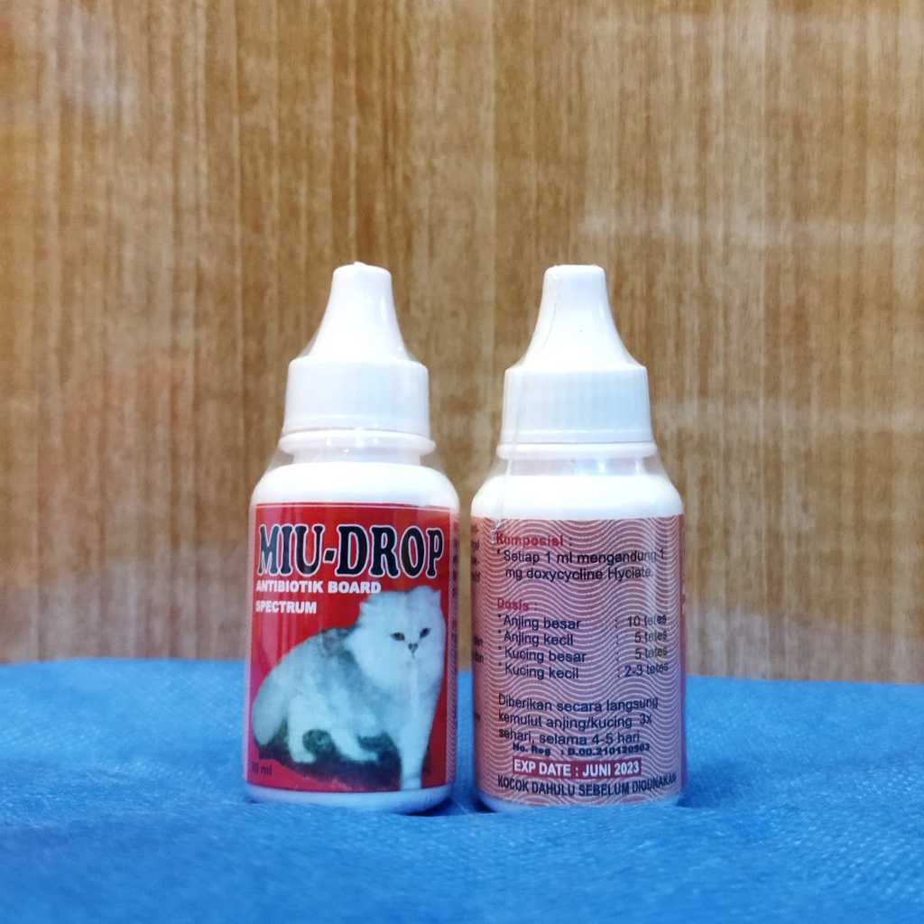 Jual MIU-DROP Antibiotik board spectrum kucing 30ml | Shopee Indonesia