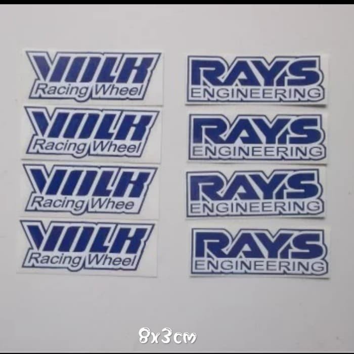 Jual Stiker velg mobil/motor Volk Racing Wheel Rays Engineering sticker ...