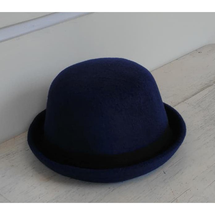 Jual Topi Caplin Dewasa / Bowler Hat Charlie Chaplin Lokal - Biru ...