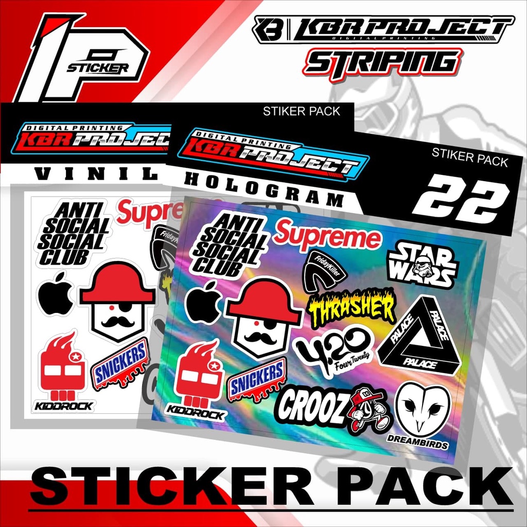 Jual Sticker Pack - Sticker Pack Variasi List Sticker Pack.22 Design ...