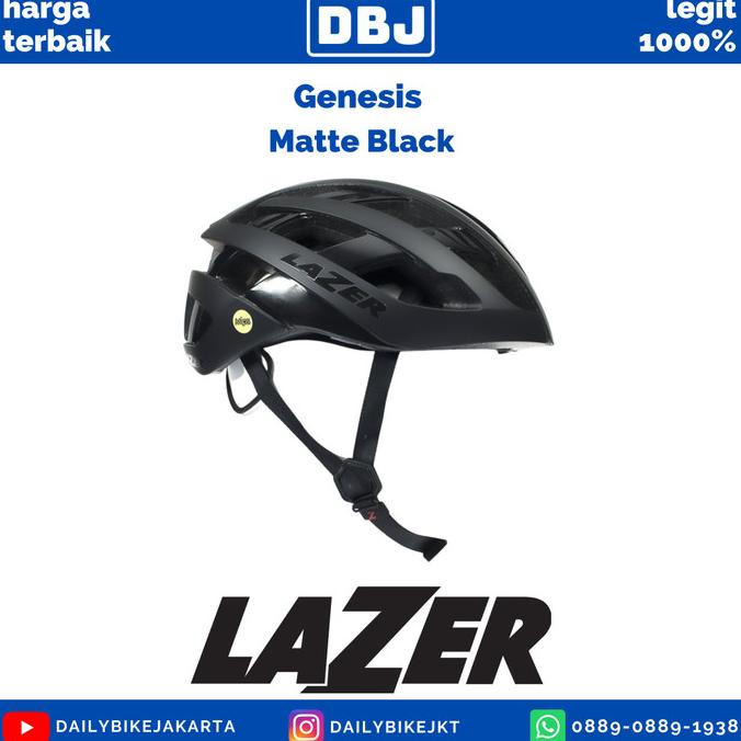 Jual HELM LAZER GENESIS MATTE BLACK HELMET SEPEDA ROADBIKE selalu ready ...