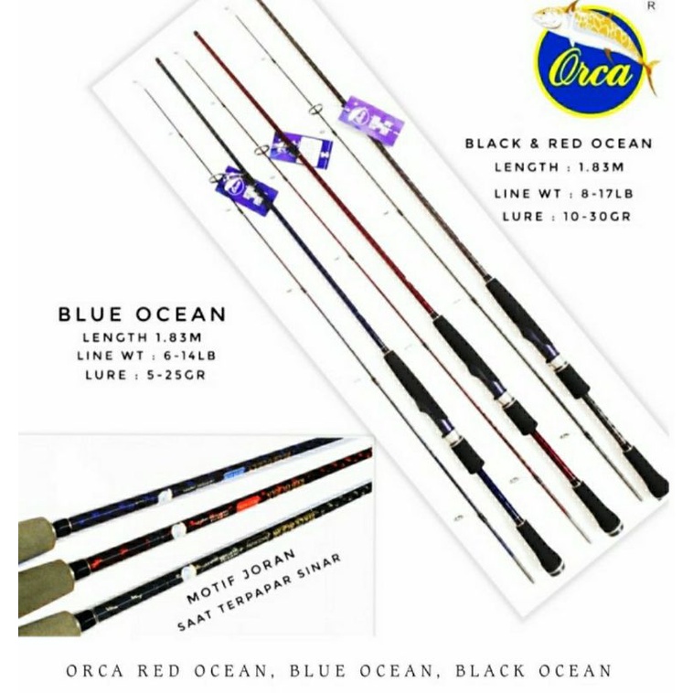Jual Joran ORCA UL BLACK | BLUE | RED OCEAN 602ML | 602L | Shopee Indonesia