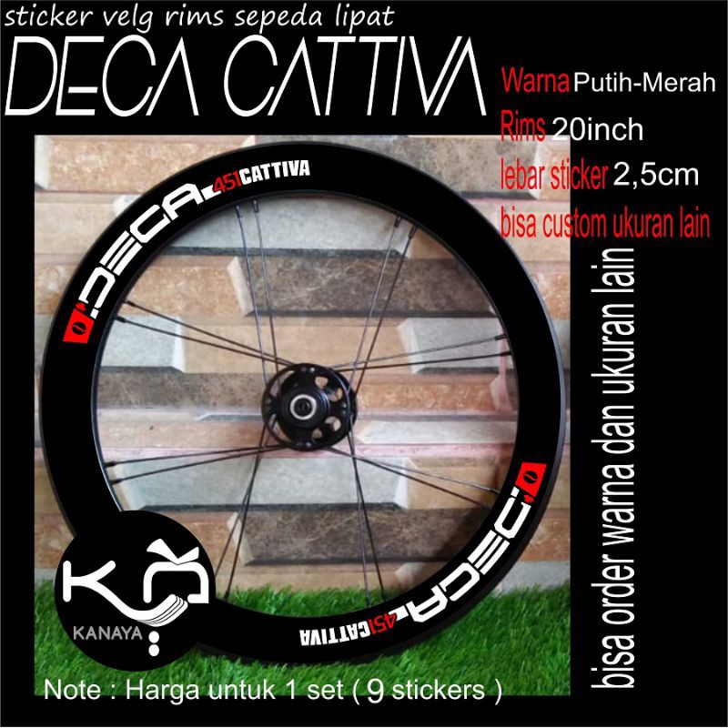 Jual Sepeda Lipat Seli Stiker Velg Sticker Rims Decal Folding Bike DECA ...
