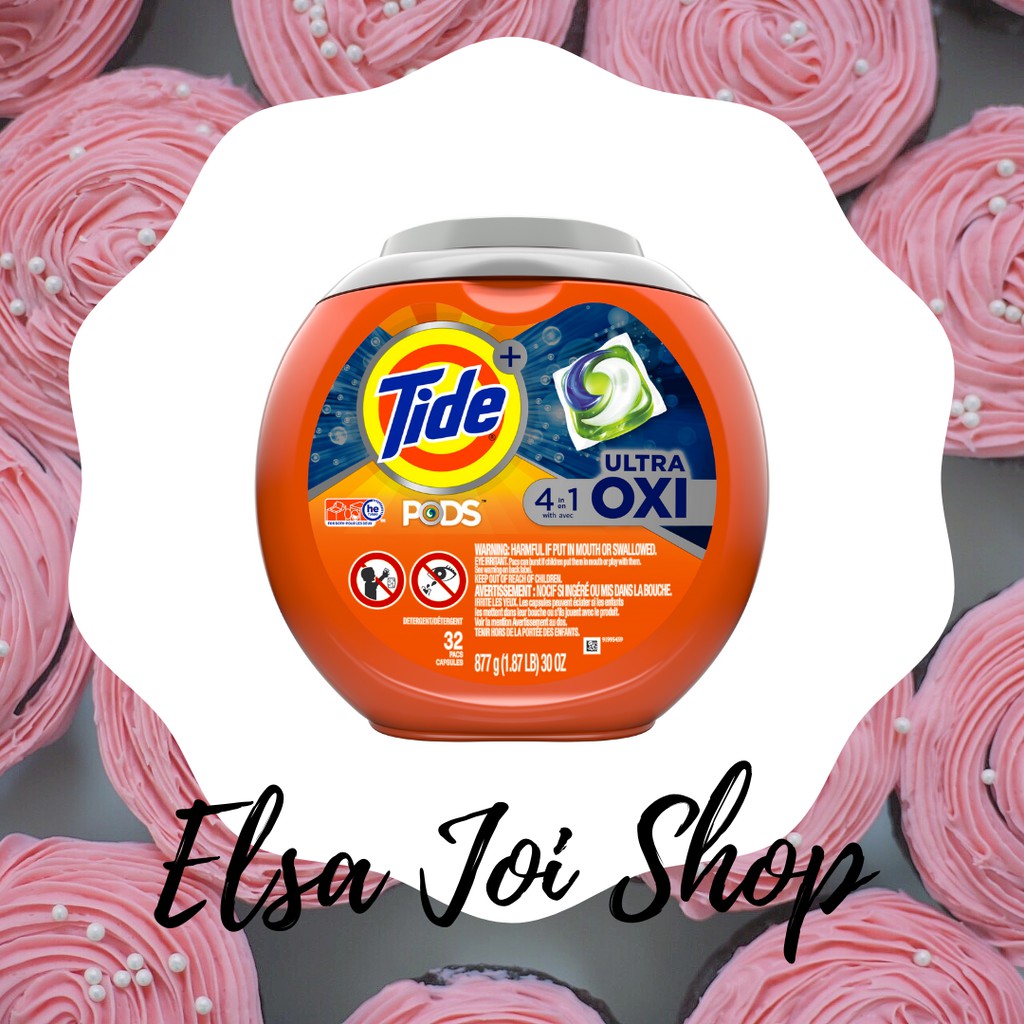 Jual Tide Pods Plus 4 In 1 Ultra Oxi Detergent - 952 Gr | Shopee Indonesia