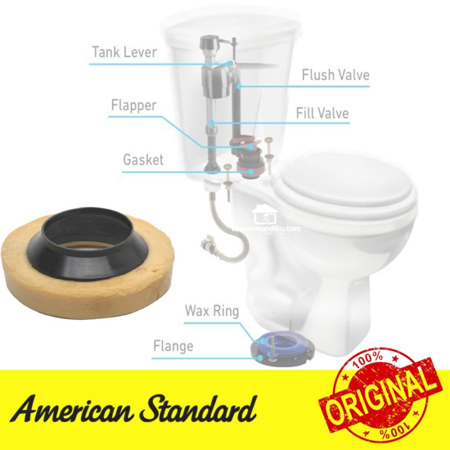 Jual American Standard Wax Ring for toilet PP - 26B00030-PP gasket ...