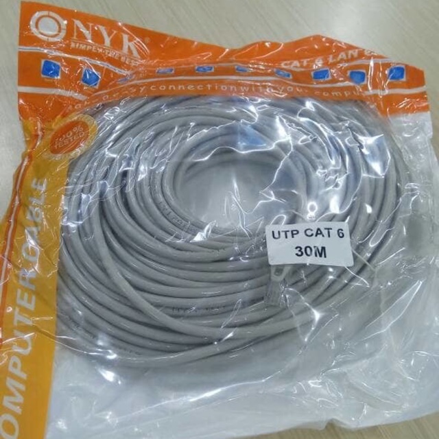Jual Kabel LAN 30 meter cat6 UTP cable lan cat6 30m high quality ...