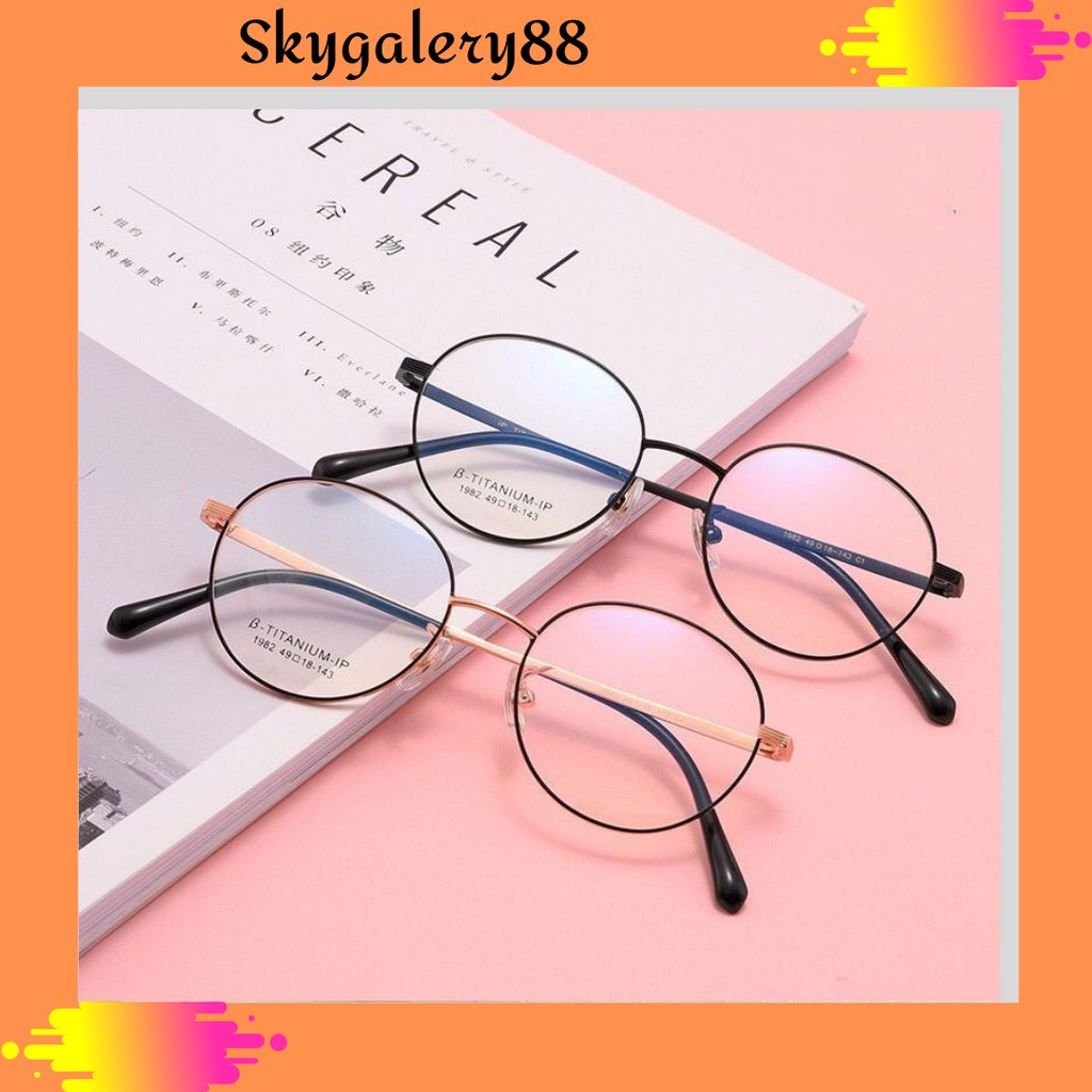 Jual Kacamata Baca Frame Anti Radiasi Metal Gaya Retro Untuk Pria / Wanita [KM69] Oranges1688 ...