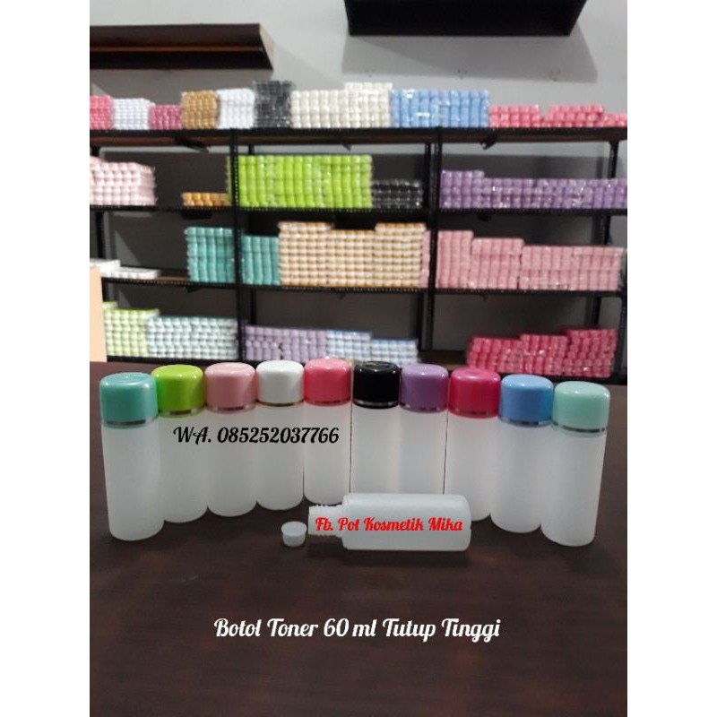 Jual [50 Pcs ] Botol toner 60 ml TUTUP TINGGI/ YADLEY | Shopee Indonesia