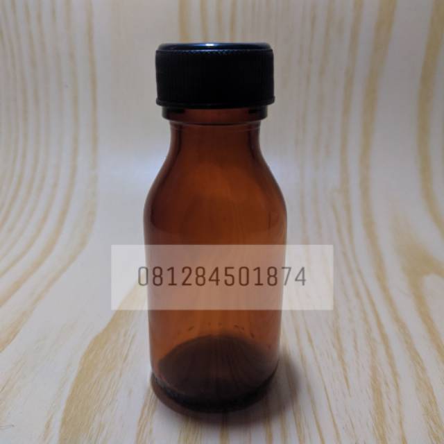 Jual Botol kaca 50 ml coklat amber tutup ulir | Shopee Indonesia
