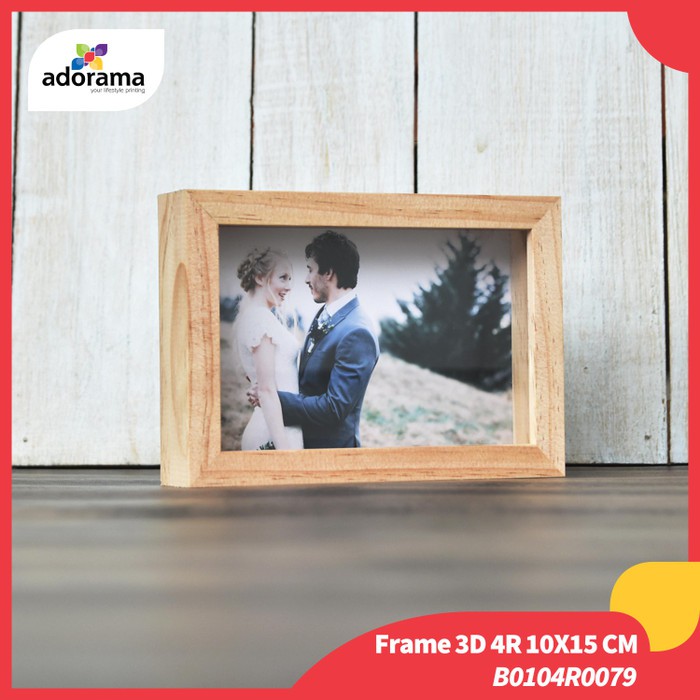 Jual Adorama Bingkai Frame Foto 3D 4R 10X15 cm Kayu Natural | Shopee ...