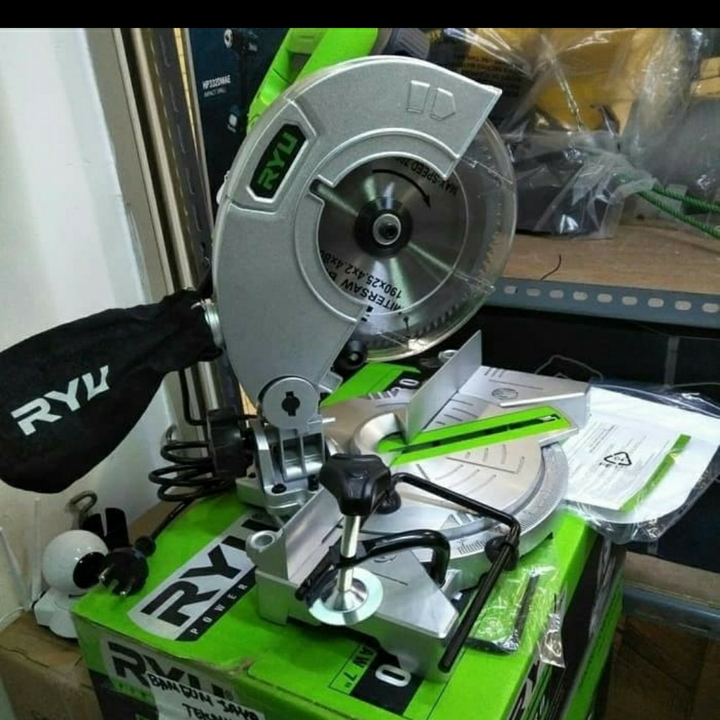 Jual Miter Saw TEKIRO RYU LOW WATT Mesin gergaji Kayu Alumunium ...