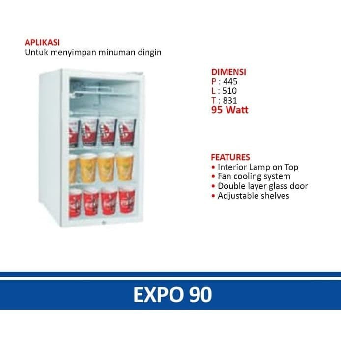 Jual GEA EXPO-90 DISPLAY COOLER / SHOWCASE MINUMAN EXPO 90 3 RAK LOW ...