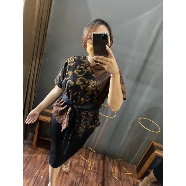Jual Baju Endek Model Semi Kimono | Shopee Indonesia