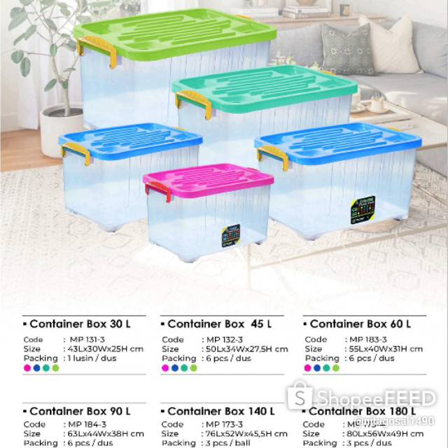 Jual Container box 90 liter transparant | Shopee Indonesia