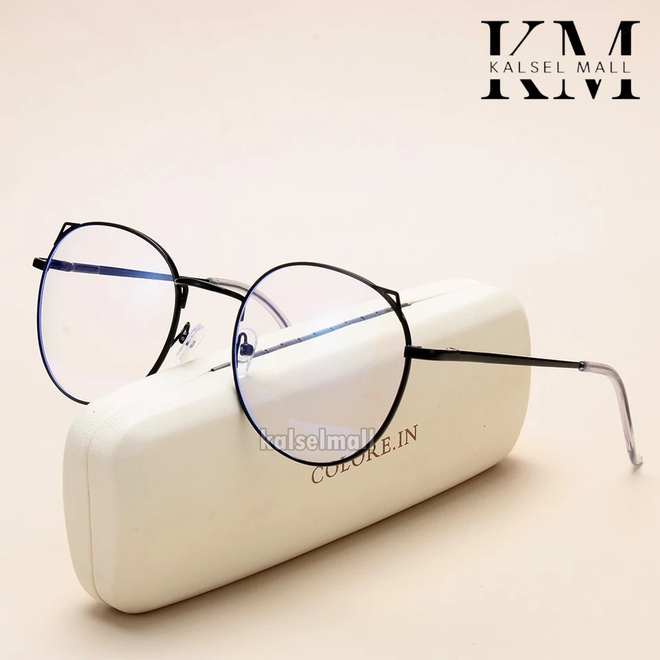 Jual COD Kacamata Frame Anti Radiasi Metal Gaya Retro Model Kuping Kucing Cat Eye Horn Untuk ...