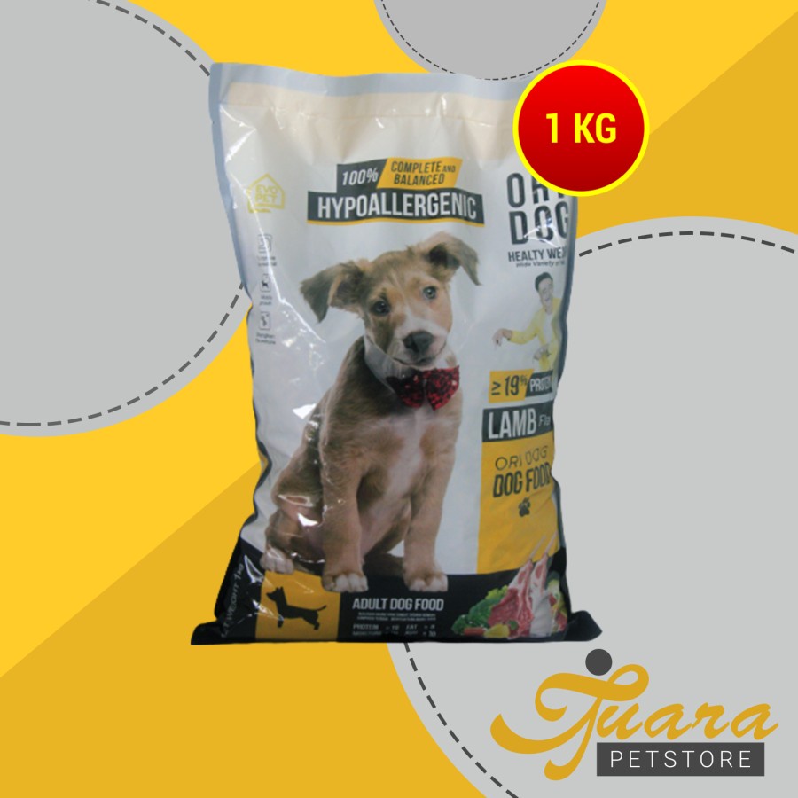 Jual Makanan Kering Anjing Dewasa Ori Dog Food Lamb Domba Adult Repack ...