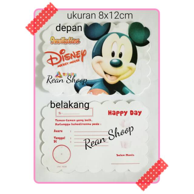 Jual Kartu undangan ulang tahun happy birthday ultah anak karakter miki ...