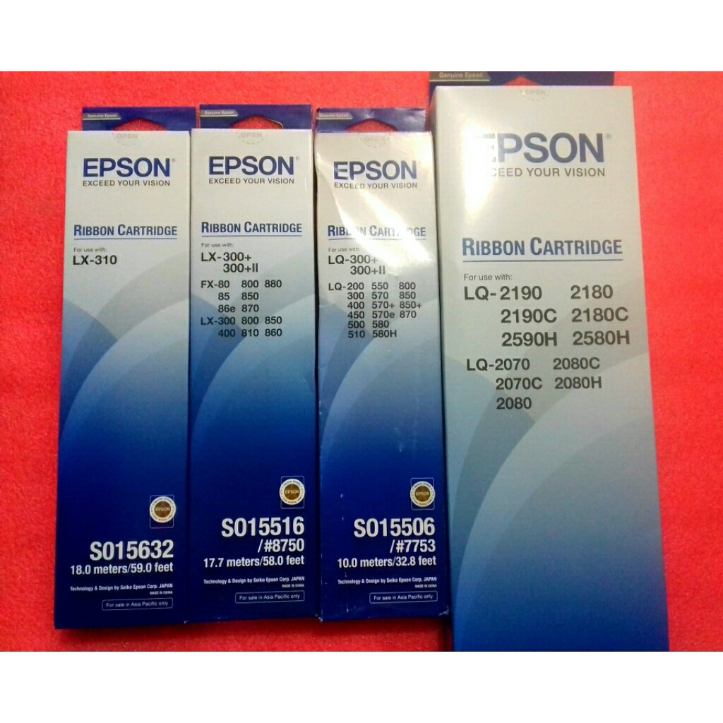 Jual Ribbon Cartridge Epson LQ300+II Pita Printer LQ300+ Original LQ300 ...