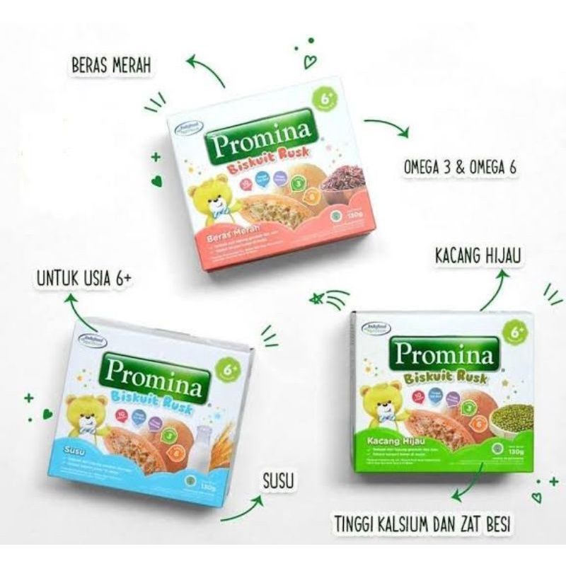 Jual PROMINA BISKUIT RUSK 6+ / BISKUIT BABY 6 BULAN 130GR / PROMINA ...