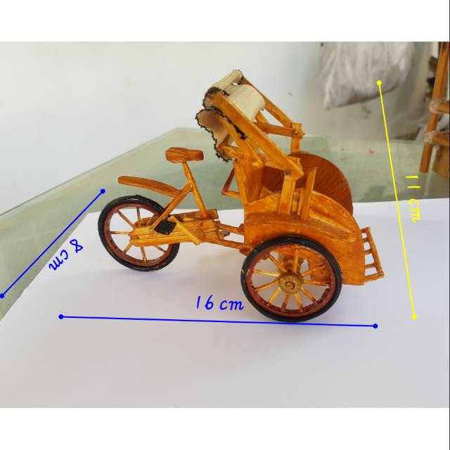 Jual Miniatur Becak Kayu | Shopee Indonesia