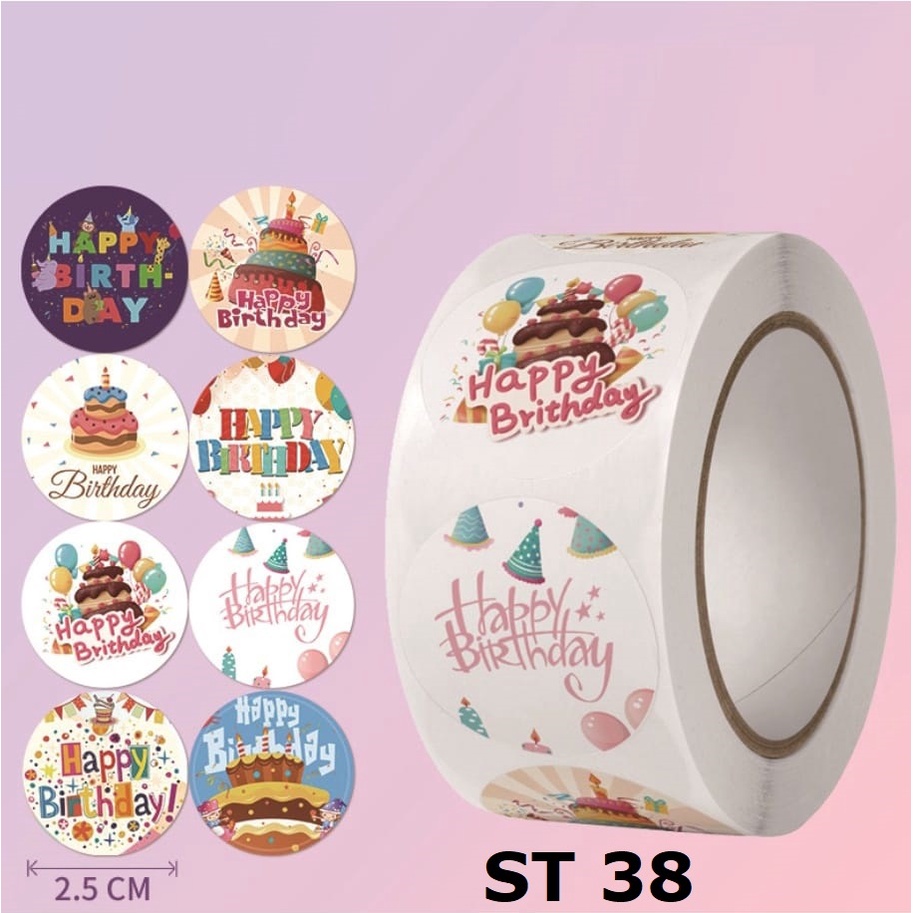 Jual Stiker Label Happy Birthday Stiker Label Ulang Tahun Reward Stiker ...