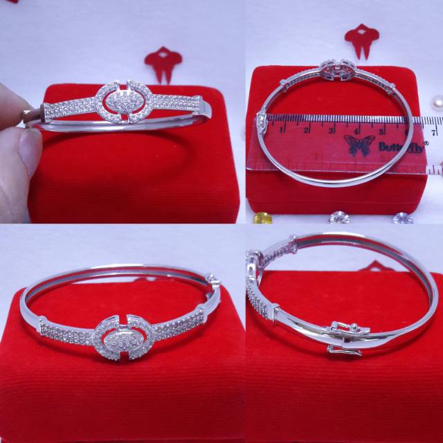 Jual Gelang bangkok perak silver 925.gelang bulat dewasa 010# | Shopee ...