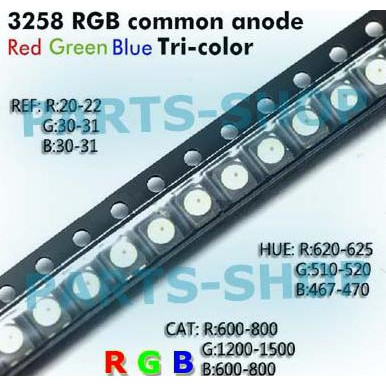 Jual Smd Led 3528 1210 Chip 2835 Rgb Color Lampu Nyala Red Green Blue ...
