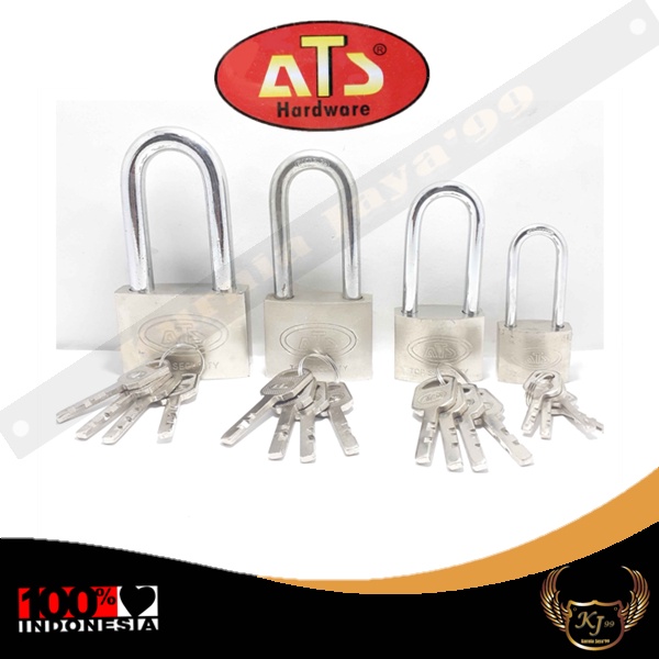 Jual Gembok Putih Merk ATS 50mm Leher Panjang / Pendek Berkualitas ...