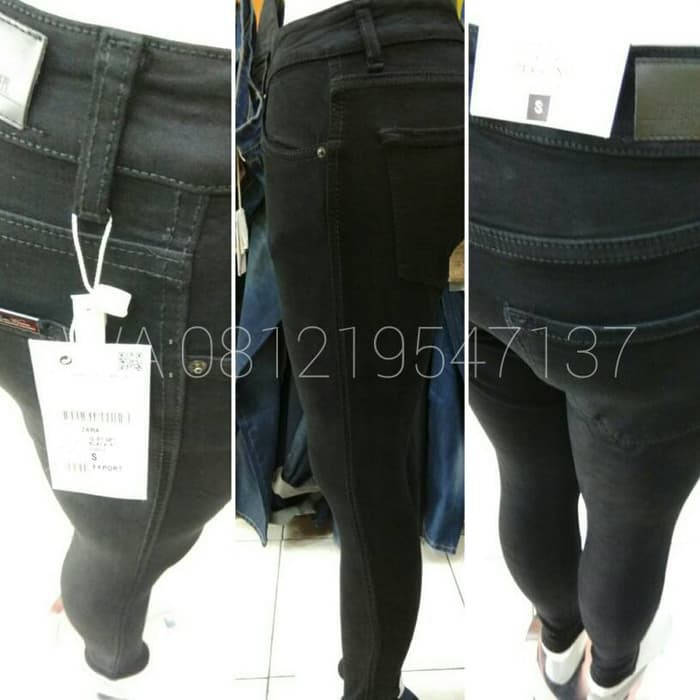 Jual Celana Jeans Panjang Wanita Hitam Zara Original Anti Luntur ...