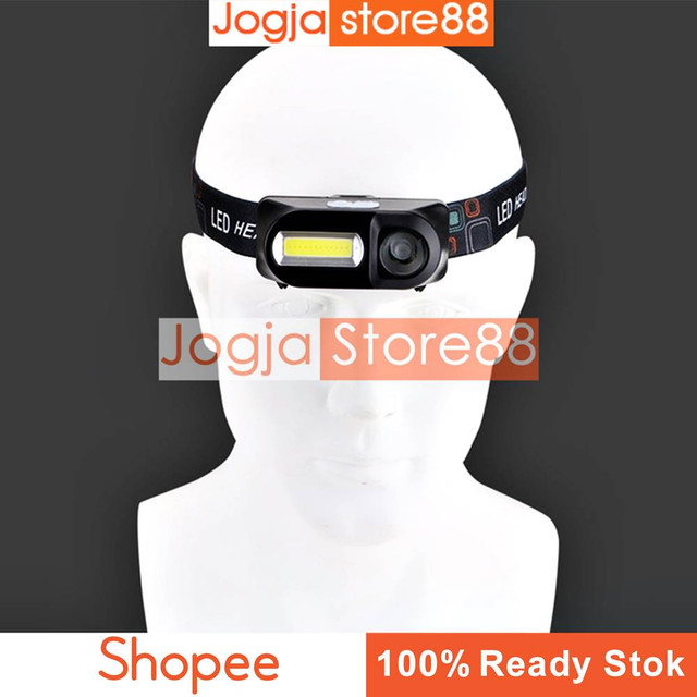 Jual Senter Kepala/Headlamp | LED 1 XPE & 1 COB LED Splashproof 3 Mode ...