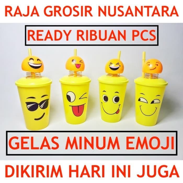 Jual Botol Minum EMOJI gelas minum gelas cangkir mug cangkir minum ...