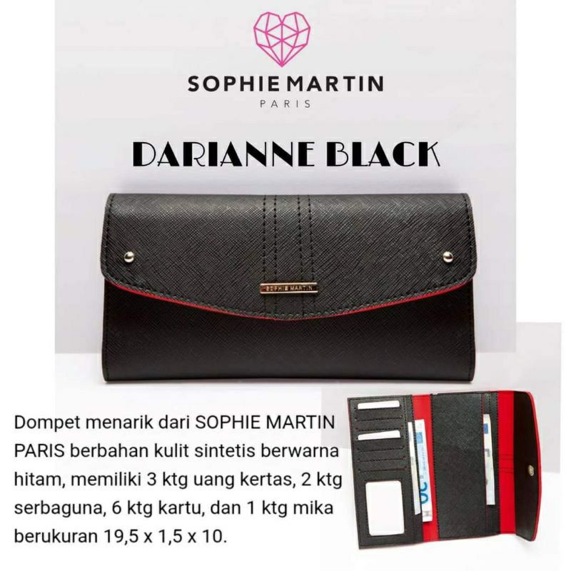 Jual Sophie Martin Paris Dompet Darianne Black | Shopee Indonesia