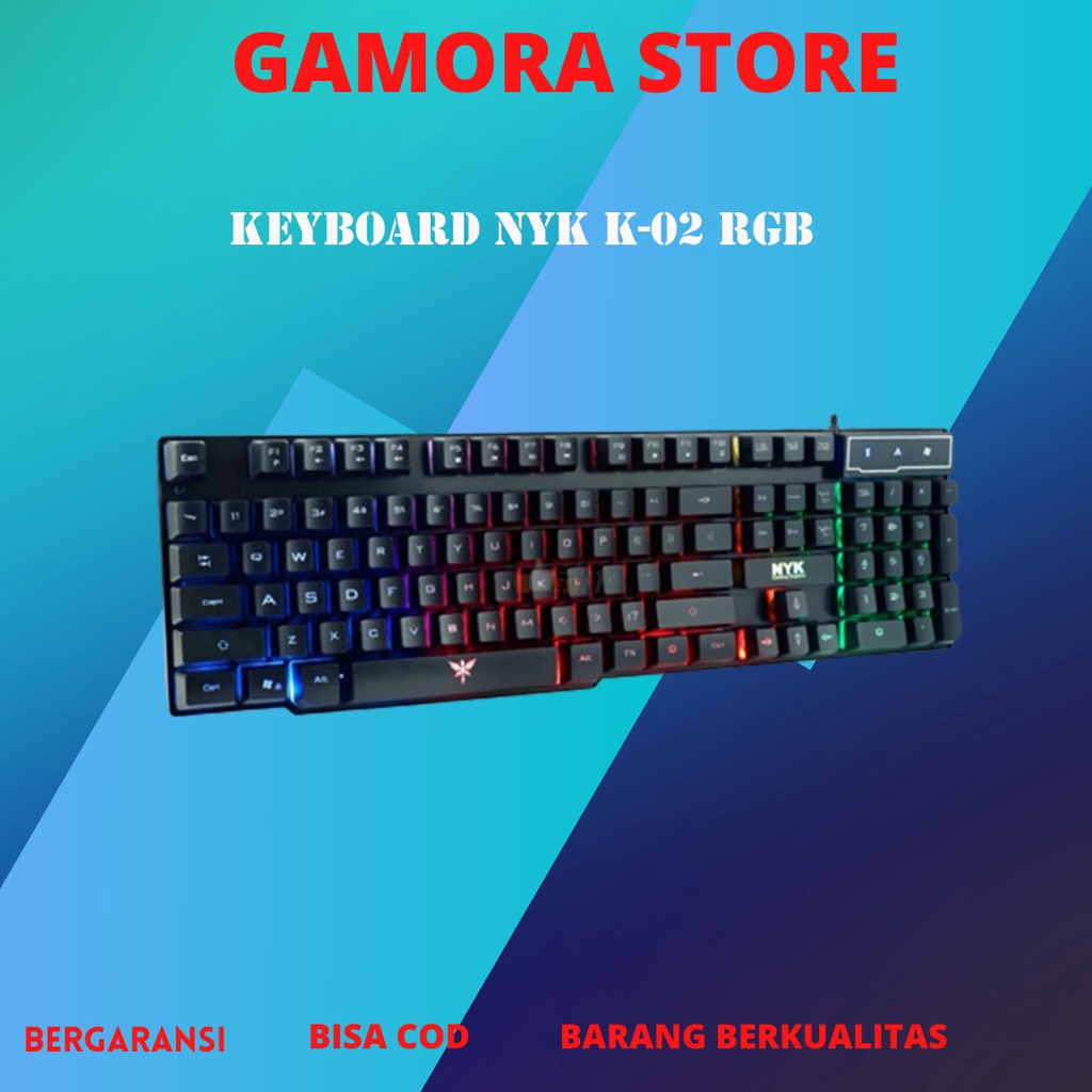 Jual KEYBOARD GAMING NYK K-02 RGB ORIGINAL | Shopee Indonesia