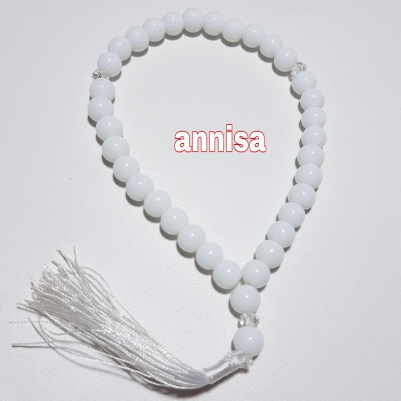 Jual TASBIH BATU GIOK PUTIH 8MM 33 BUTIR | Shopee Indonesia