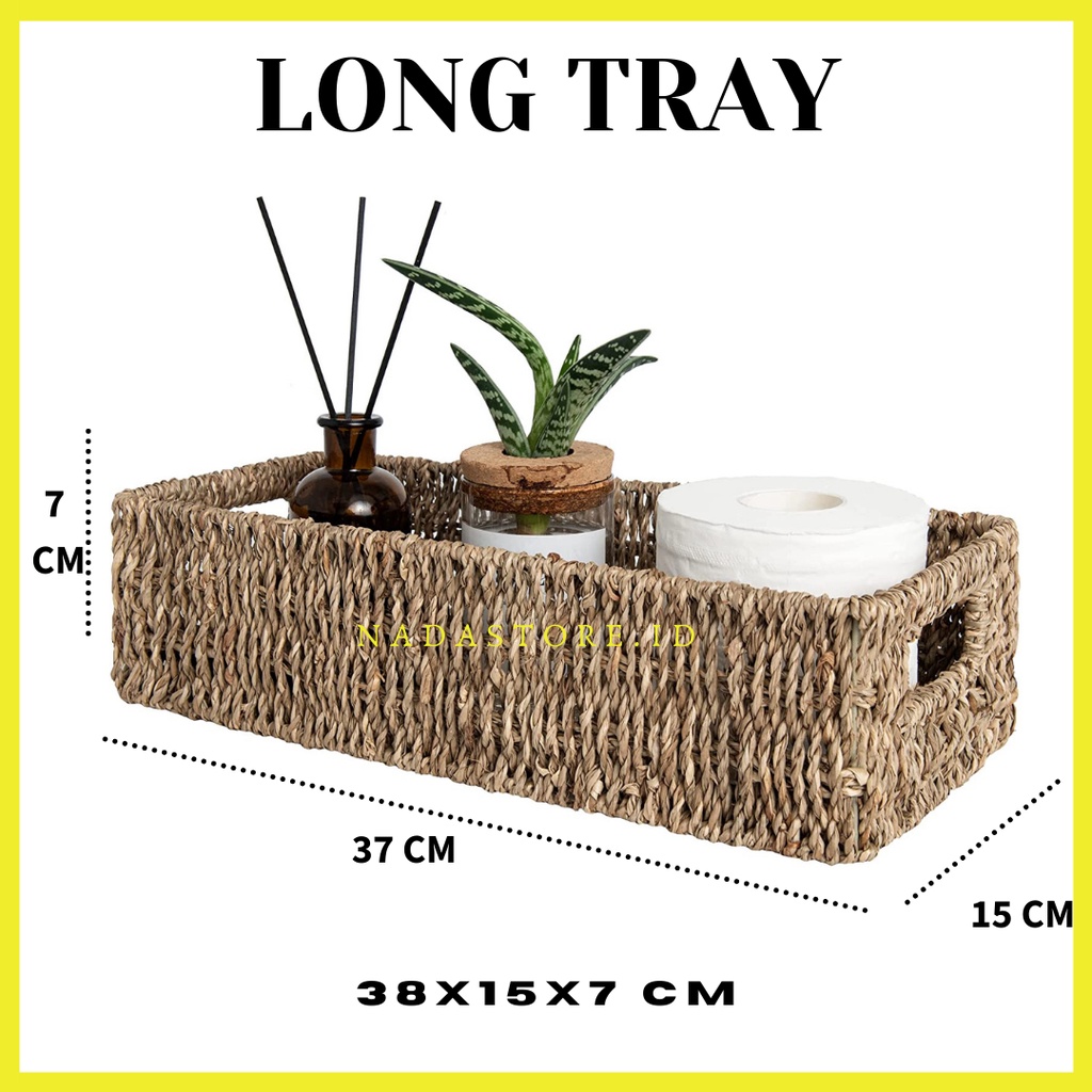 Jual Napkin / Tray Panjang / Baki / Long Tray Anyaman Enceng Rangka ...