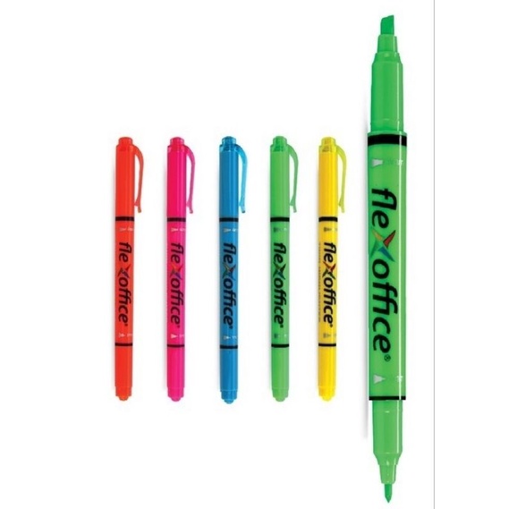 Jual Twin highlighter flexoffice FO-HL01 dengan 2 mata pena | Shopee ...
