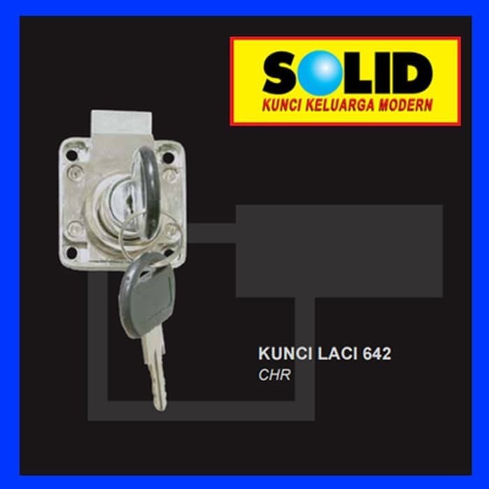 Jual SOLID - KUNCI LACI/LEMARI SOLID 642 CHR | Shopee Indonesia