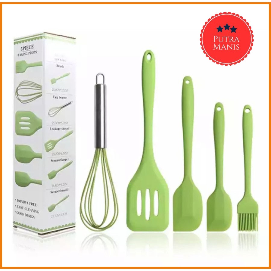 Jual Baking Props Spatula Set Kuas sutil Silikon Utensil Kitchen set ...