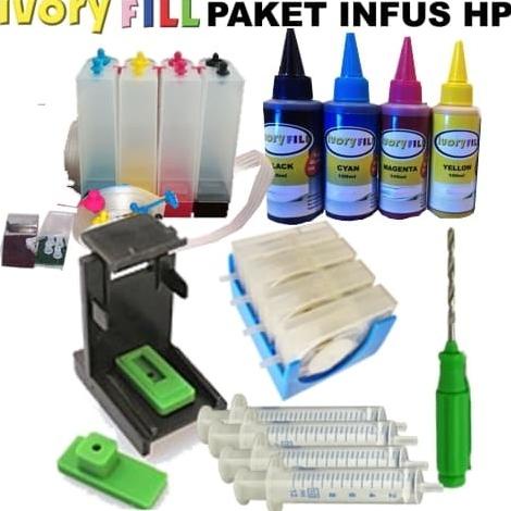 Jual Paket Lengkap Infus Printer Hp Tinta Refill Tabung Dumper Kit Bor ...