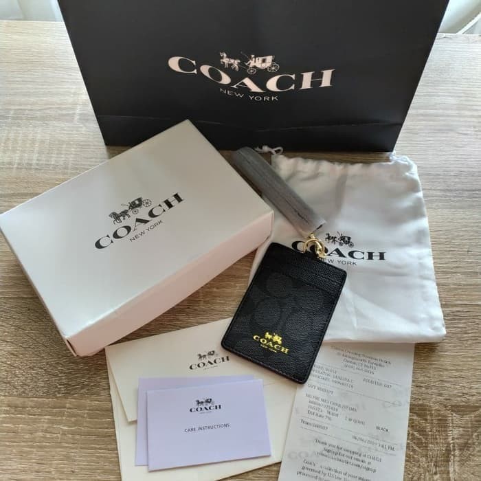 Jual Coach Signature ID Tag Lanyard - ORIGINAL GUARANTEE 100% | Shopee ...